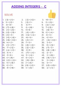 Integer Worksheets for Kids - Free Printable Math Fun